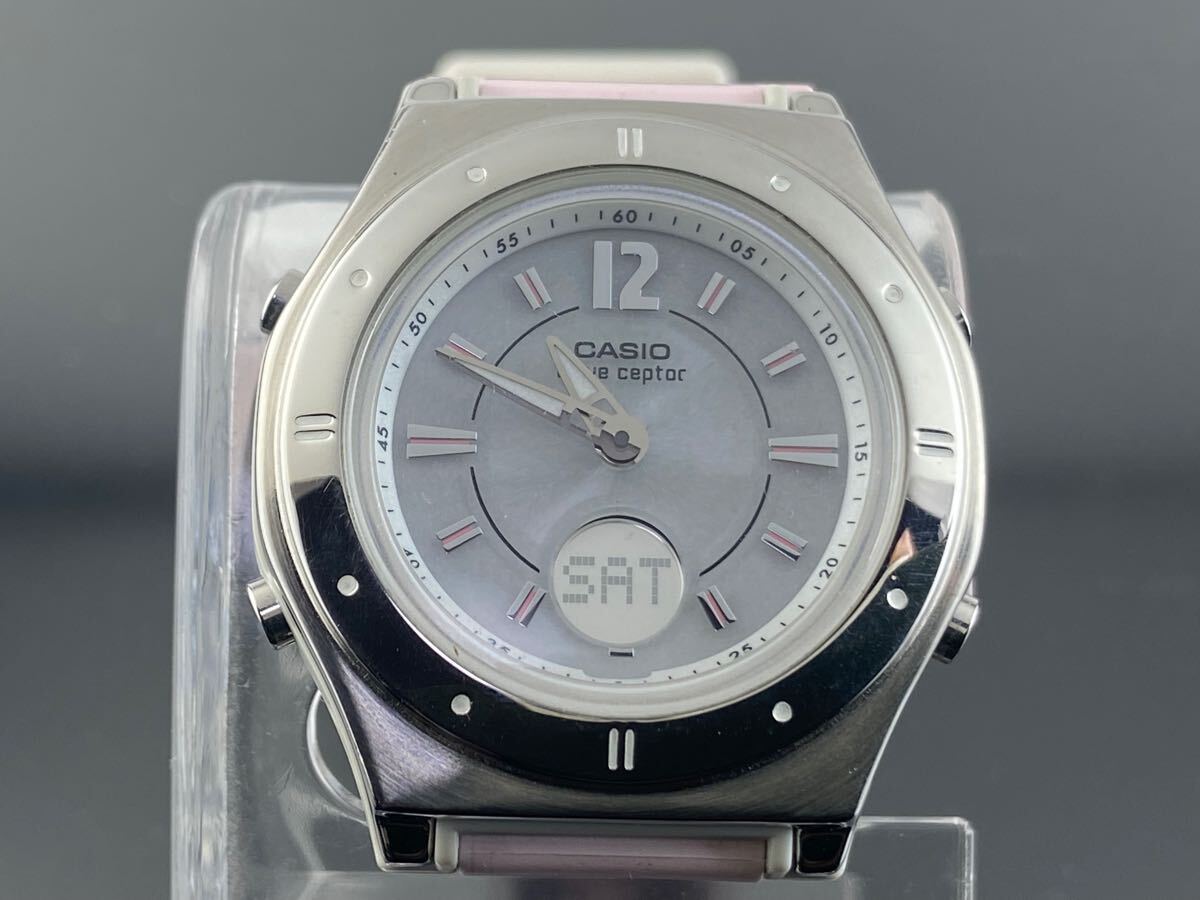 Yahoo!オークション - [A1444]1円～ レディースソーラー電波時計 カシ...