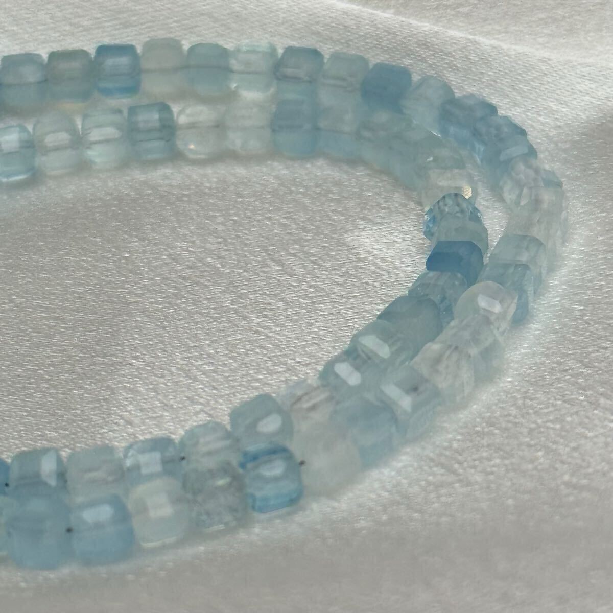 Yahoo!オークション - アクアマリン55ct 綺麗 天然石ネックレス37+5cm ...