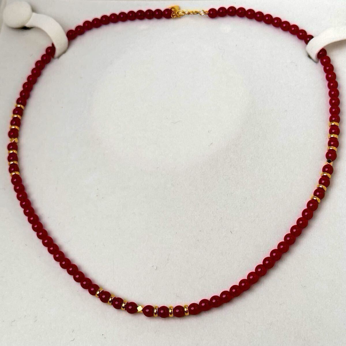 Yahoo!オークション - 綺麗90ctルビーネックレス 4mm 45cm 天然石ネッ...