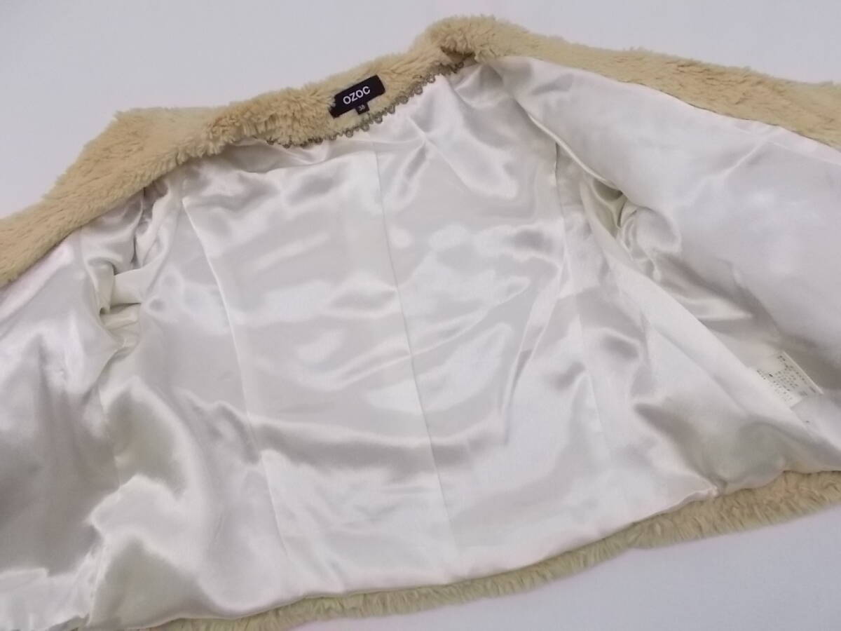 Yahoo!オークション - OZOC/オゾック フェイクファーショート丈コート...