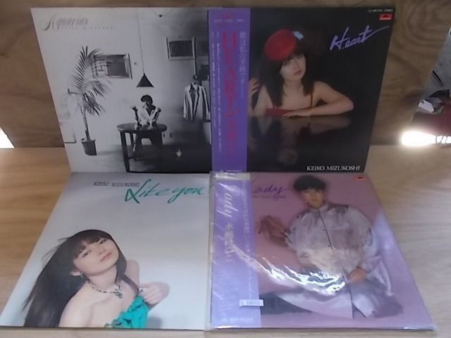 Yahoo!オークション - c1865 【未確認】 水越けい子 LP4枚セット