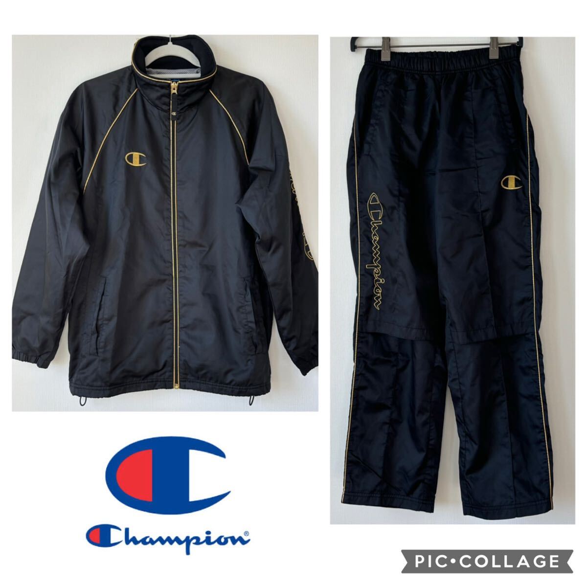 U champion チャンピオン メンズ セットアップ Mサイズ 黒×ゴールド ウインドブレーカー ジャージ 上下セット 防寒 刺繍ロゴ パンツ(チャンピオン)｜売買されたオークション情報 ...