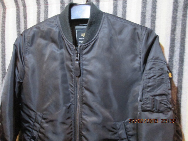 Yahoo!オークション - 古着 ALPHA アルファ MA-1（Sサイズ）フライトジ...