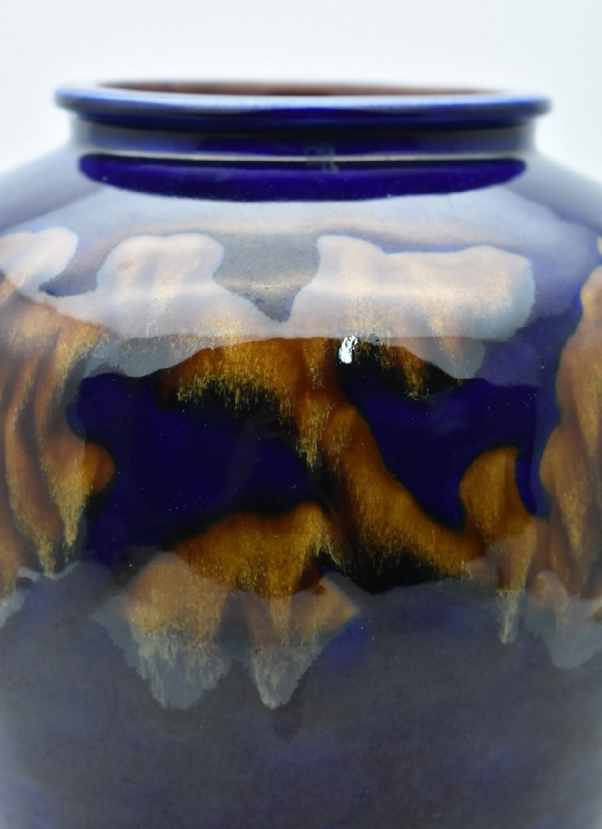 竜F644 無形文化財 九谷焼 初代 徳田八十吉 碧明釉 花器 花瓶 花入 飾壷 高21.5cm 共箱 茶道具 華道具(花器、壷)｜売買されたオークション情報、yahooの商品情報をアーカイブ ...