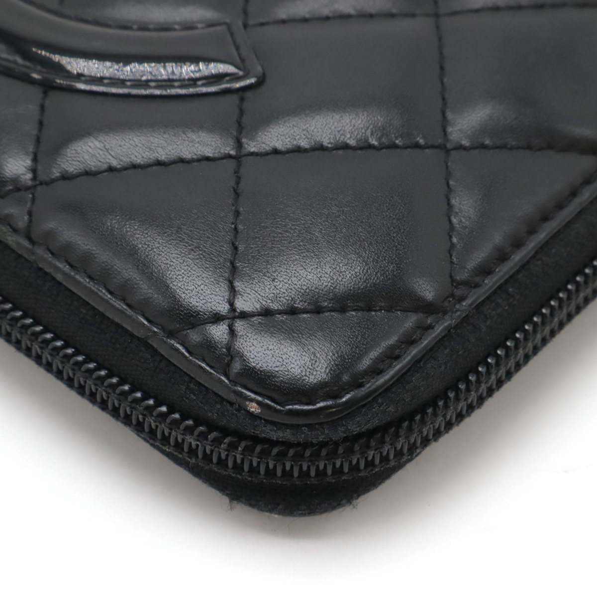 CHANEL シャネル カンボンライン ココマーク ラウンドファスナー CHANEL シャネル カンボンライン ココマーク ラウンドファスナー
