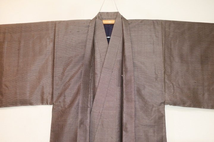 Yahoo!オークション - 壱土6738 本絹泥草木染村山大島紬男着物羽織 裄6...