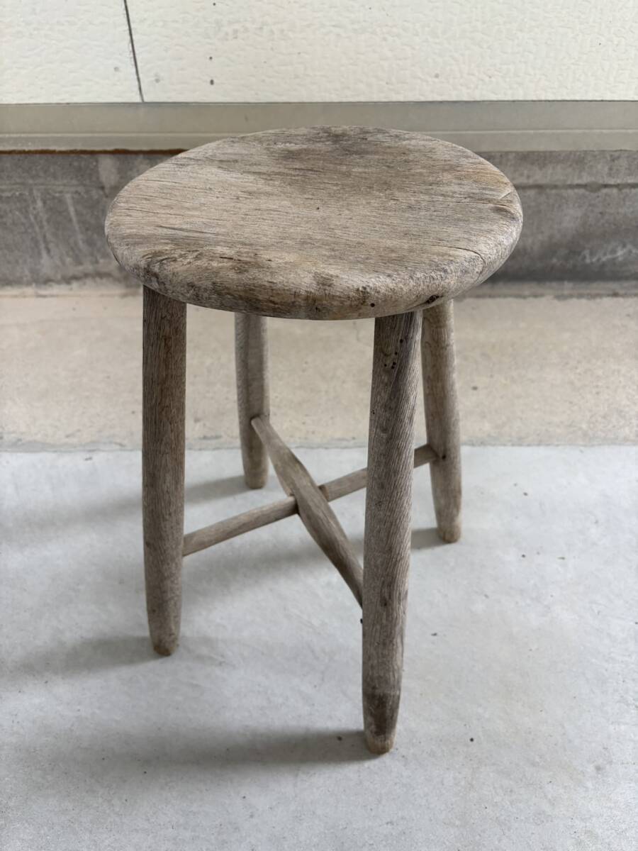 Yahoo!オークション - 丸イス③ イス 木製 スツール 椅子 アンティーク...