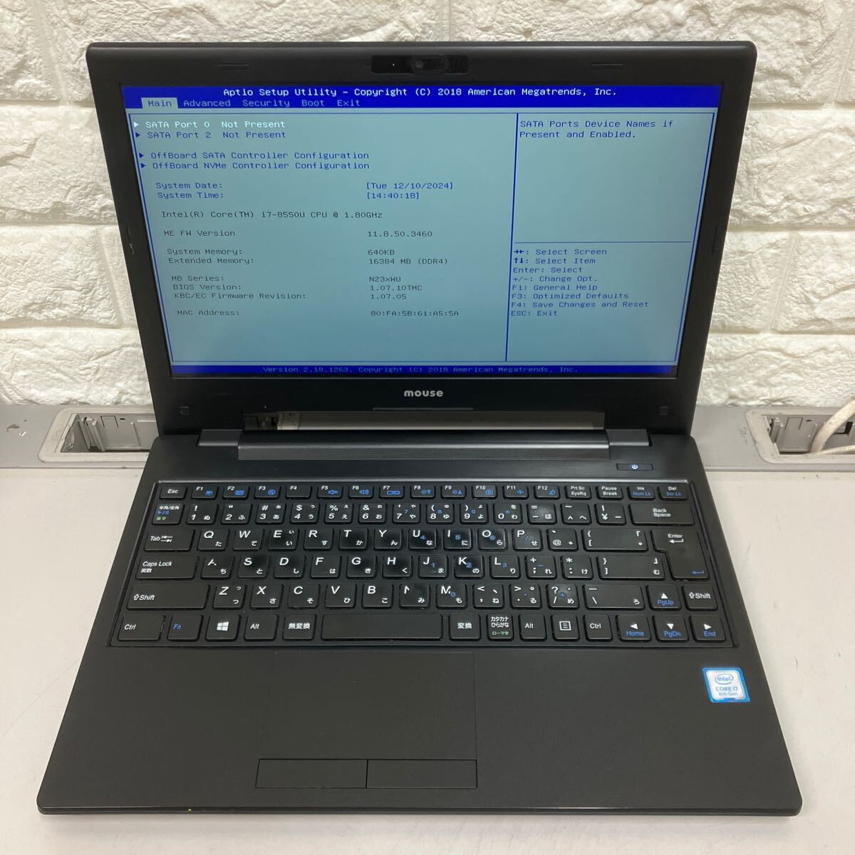 Yahoo!オークション - Y136 mouse Pro 40W Max core i7 8550U メモり16...