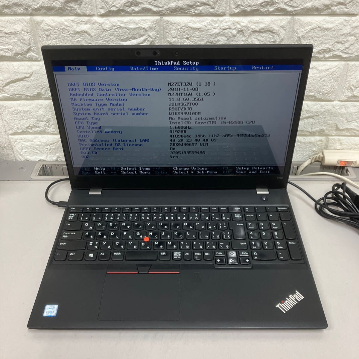 Yahoo!オークション - Z104 Lenovo ThinkPad T580 Core i5 8250U メモ...
