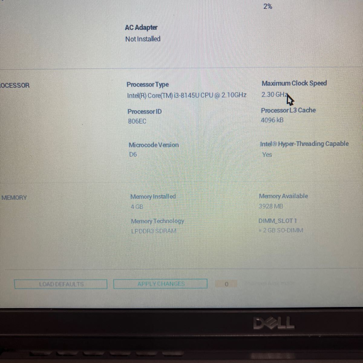 Yahoo!オークション - A109 DELL Latitude 3301 P114G Core i3 8145U ...