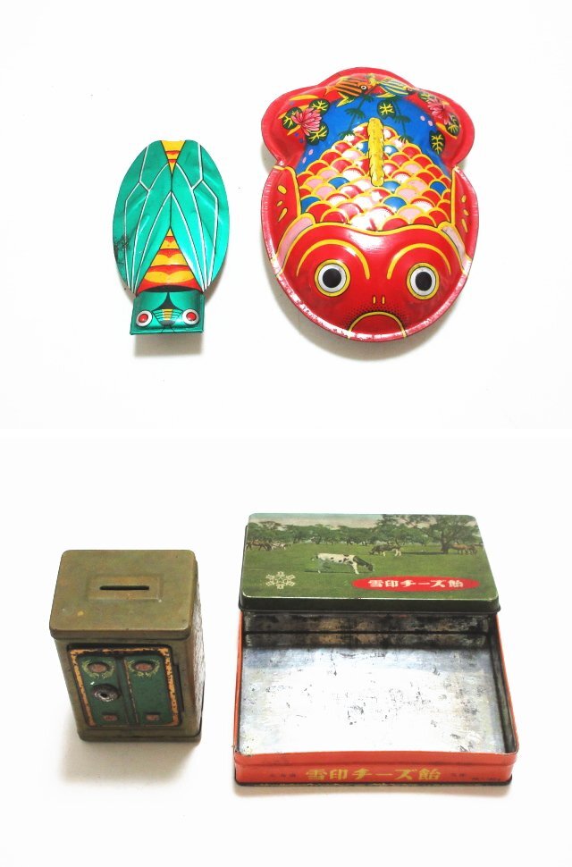 Yahoo!オークション - ア222 日本製 ブリキ 乗り物 ラッパ セミ 金魚 ...