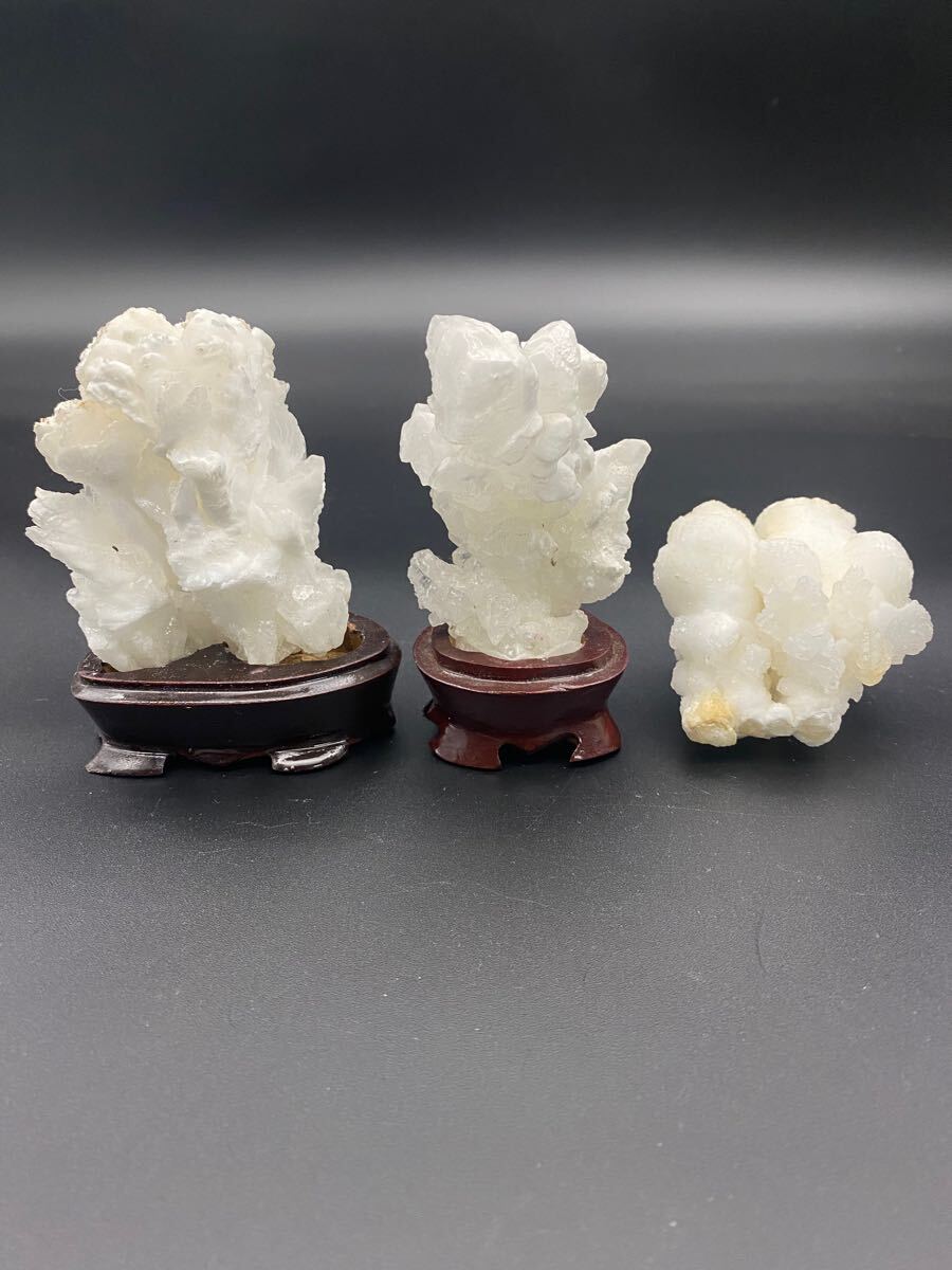 Yahoo!オークション - 【鉱石】 鍾乳石 3点まとめ 重量 140～254g パ...