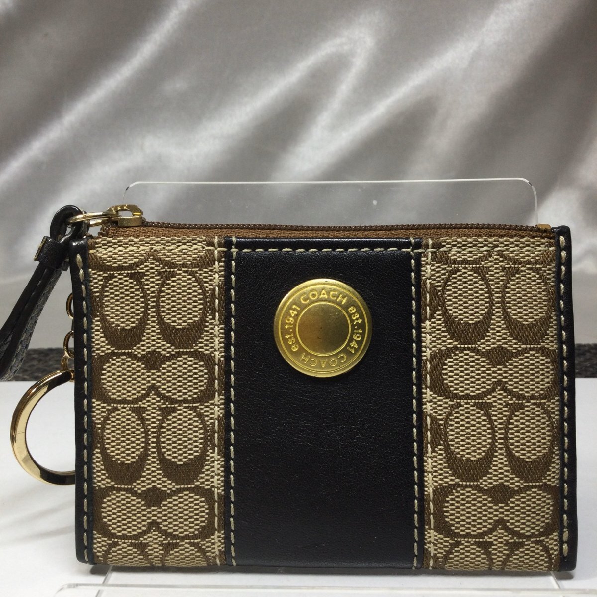 Yahoo!オークション - COACH コーチ シグネチャー コインケース 小銭入...