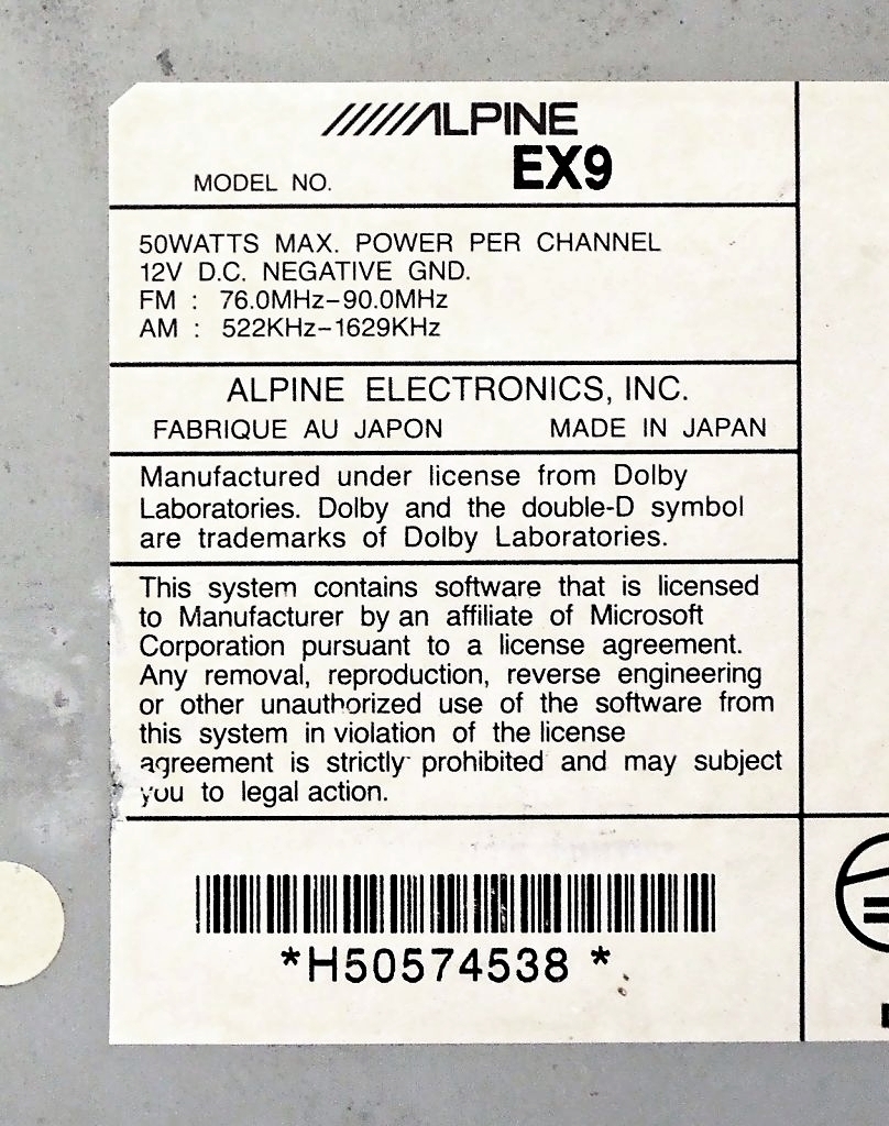 Yahoo!オークション - 作動確認済み 2018年 アルパイン【EX9】 9イン...