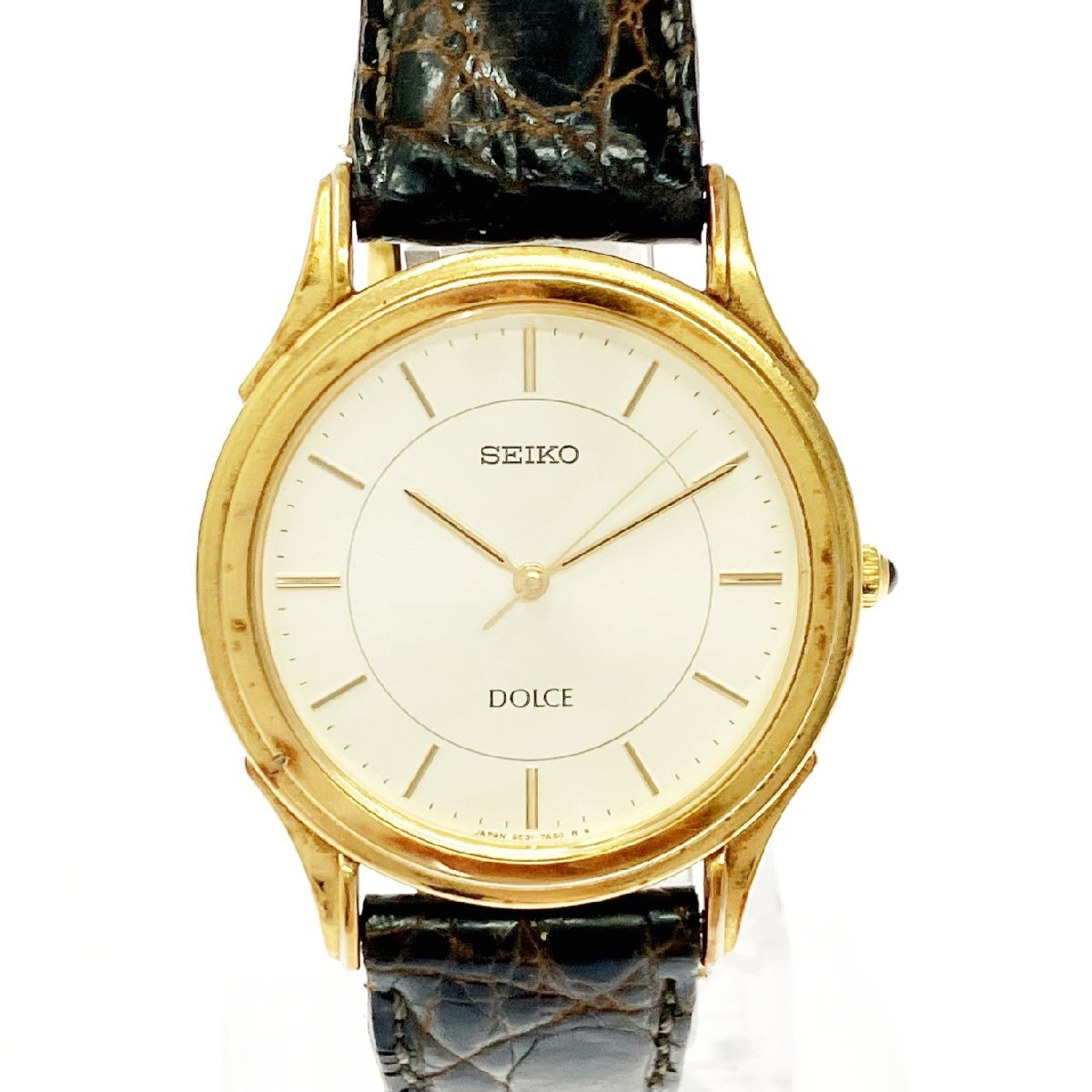 1円スタート SEIKO セイコー 5E31-7A40 ドルチェ GP×SS ゴールド文字盤 クオーツ メンズ腕時計 335397(ドルチェ)｜売買されたオークション情報、yahooの商品情報 ...
