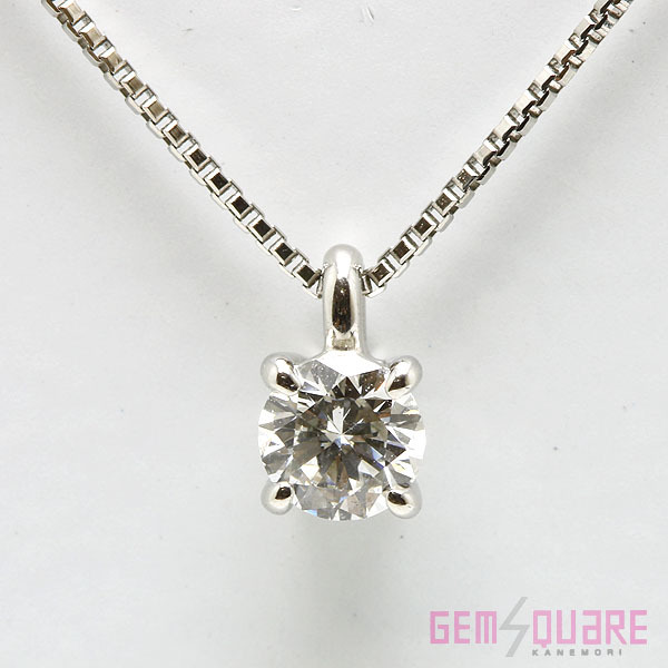 Yahoo!オークション - 4℃ PT850 ダイヤモンド ネックレス 一粒 1.7g 4...