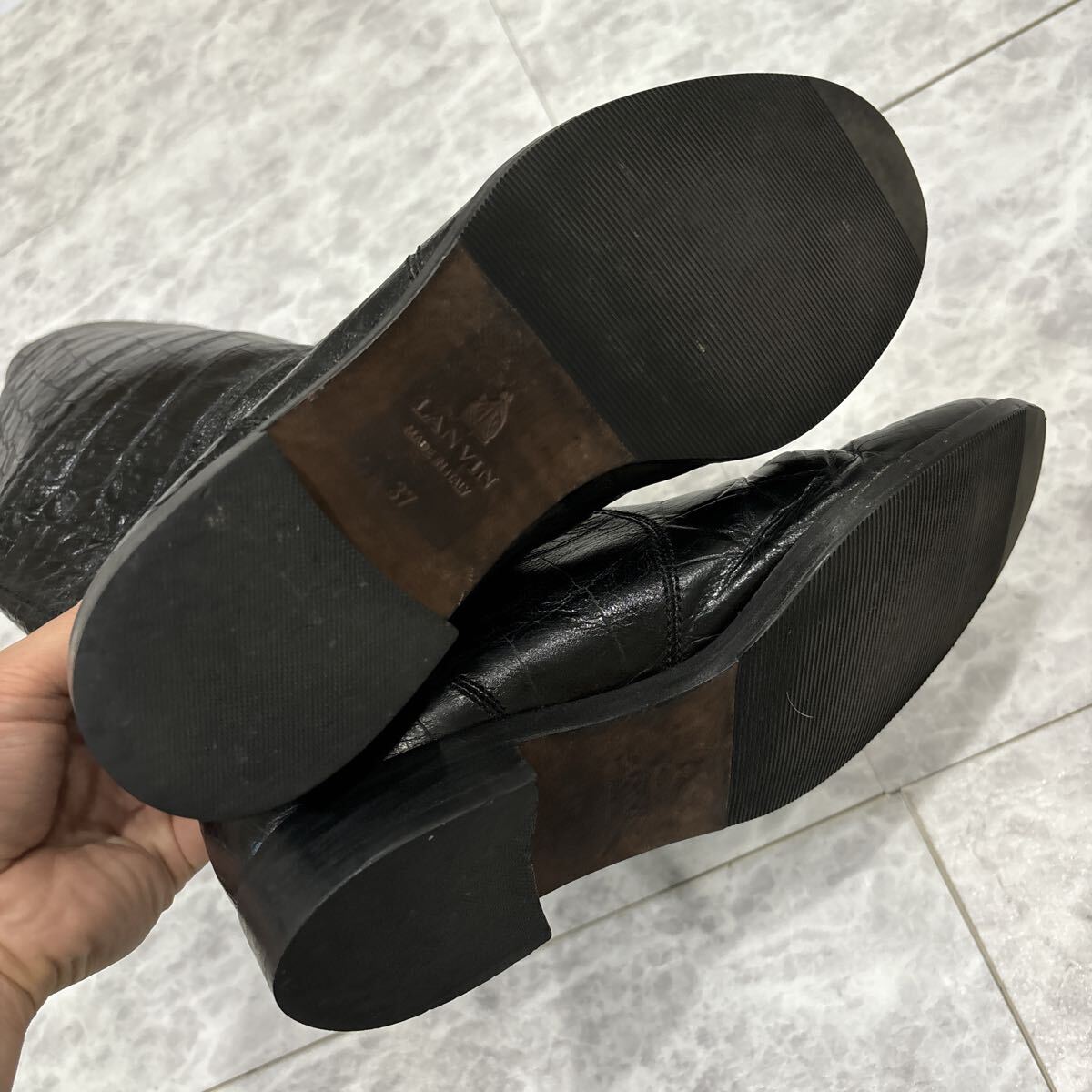 Yahoo!オークション - H イタリア製 '高級感溢れる' LANVIN ランバン ...