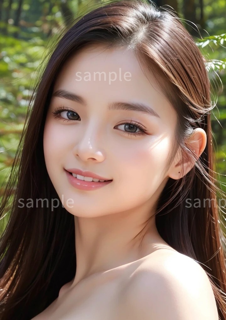 Yahoo!オークション - （7088）1点もの AI 美女 AI イラスト A4ポスタ...