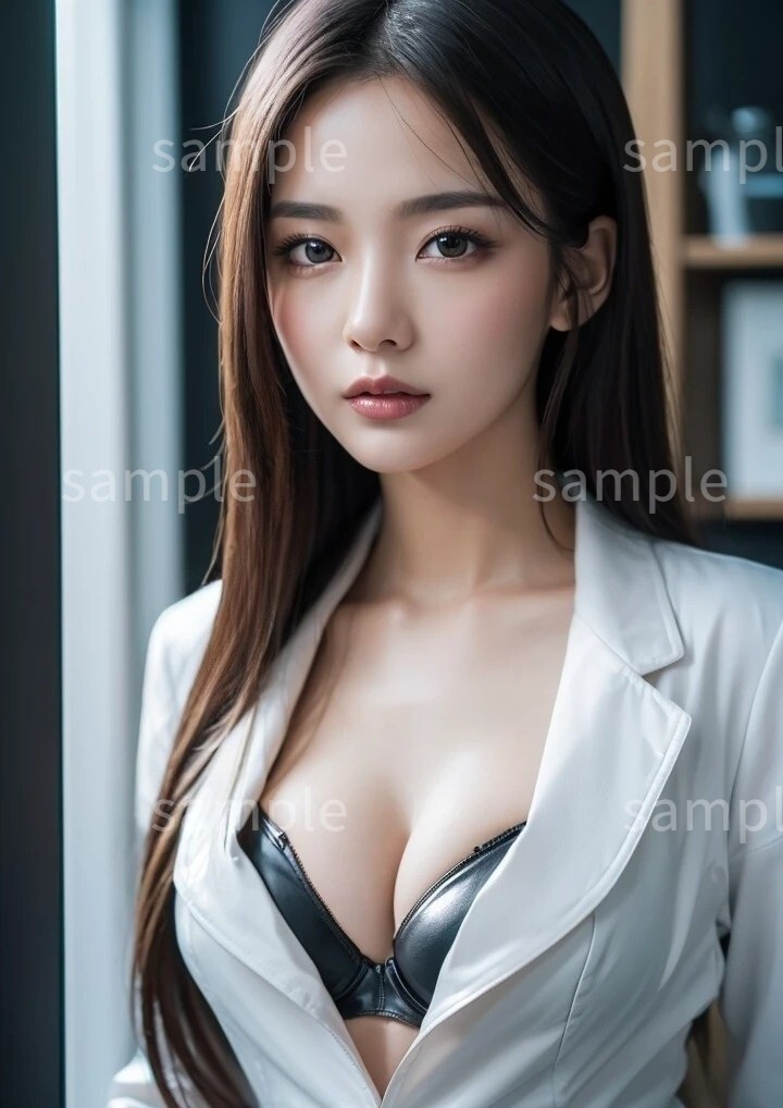 Yahoo!オークション - （7263）1点もの AI 美女 AI イラスト A4ポスタ...