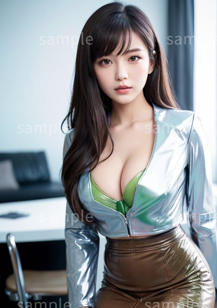 Yahoo!オークション - （7470）1点もの AI 美女 AI イラスト A4ポスタ...