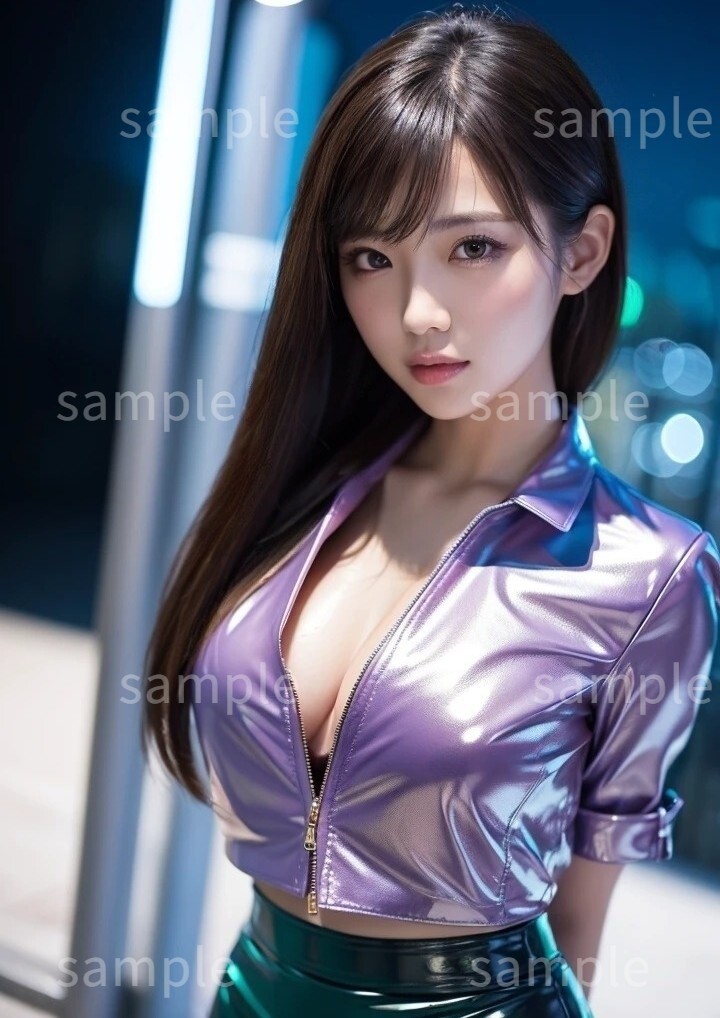 Yahoo!オークション - （7604）1点もの AI 美女 AI イラスト A4ポスタ...