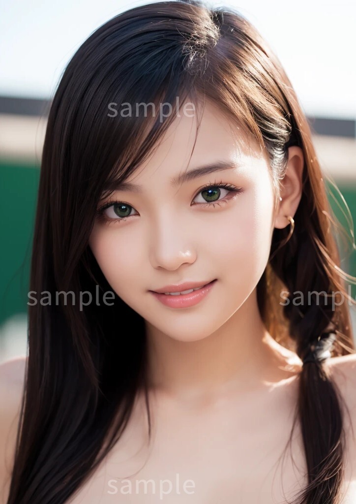 Yahoo!オークション - （6897）1点もの AI 美女 AI イラスト A4ポスタ...