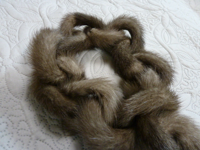 Yahoo!オークション - 355 ユーズド 美品 リアル ミンクファー ベージ...