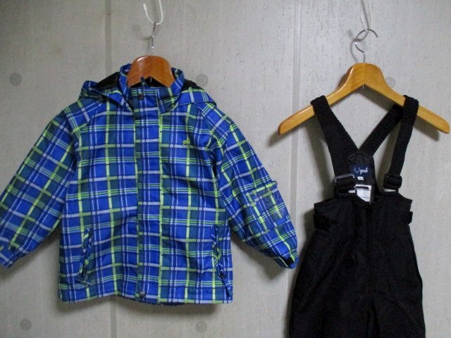 Yahoo!オークション - f604 yuk スキーウェア上下セット サイズ120 青...