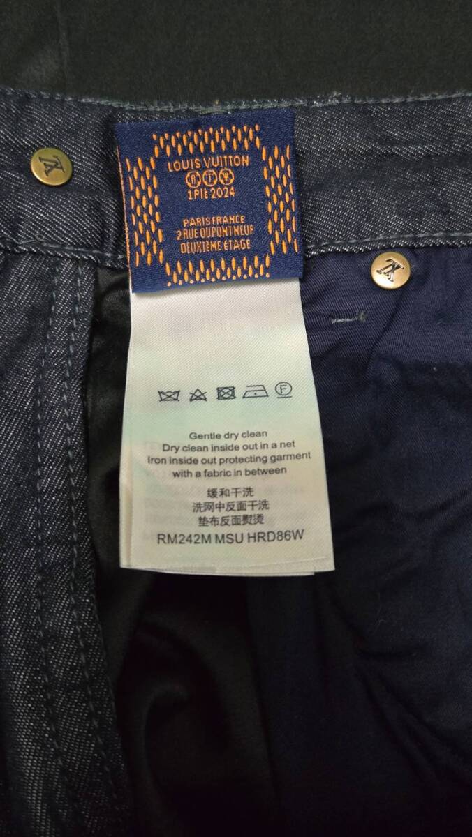 Yahoo!オークション - LOUIS VUITTON エンブロイダードデニムパンツ SI...