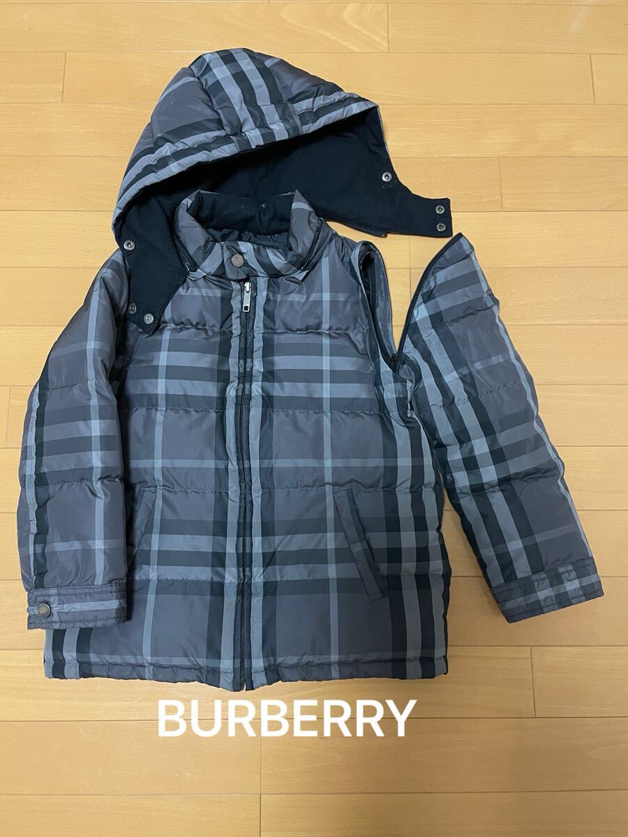 BURBERRY バーバリー 2way ダウンジャケット キッズ 120Aサイズ チェック柄(120（115～124cm）)｜売買されたオークション情報、yahooの商品情報をアーカイブ公開 ...