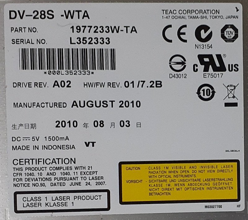 Yahoo!オークション - 5064 SATA内蔵 スリム光学ドライブ DVD-ROMドラ...