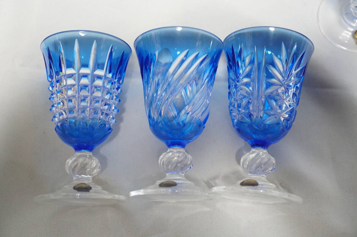 Yahoo!オークション - 【AZ7】 カメイ クリスタルダルク 切子高盃5客