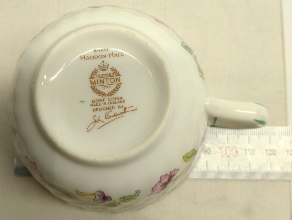 MINTON ミントン HADDONHALL 1793 Bone China ハドンホール グリーン カップ＆ソーサー ペア アンティーク 廃盤品 花柄(ミントン)｜売買されたオークション情報 ...