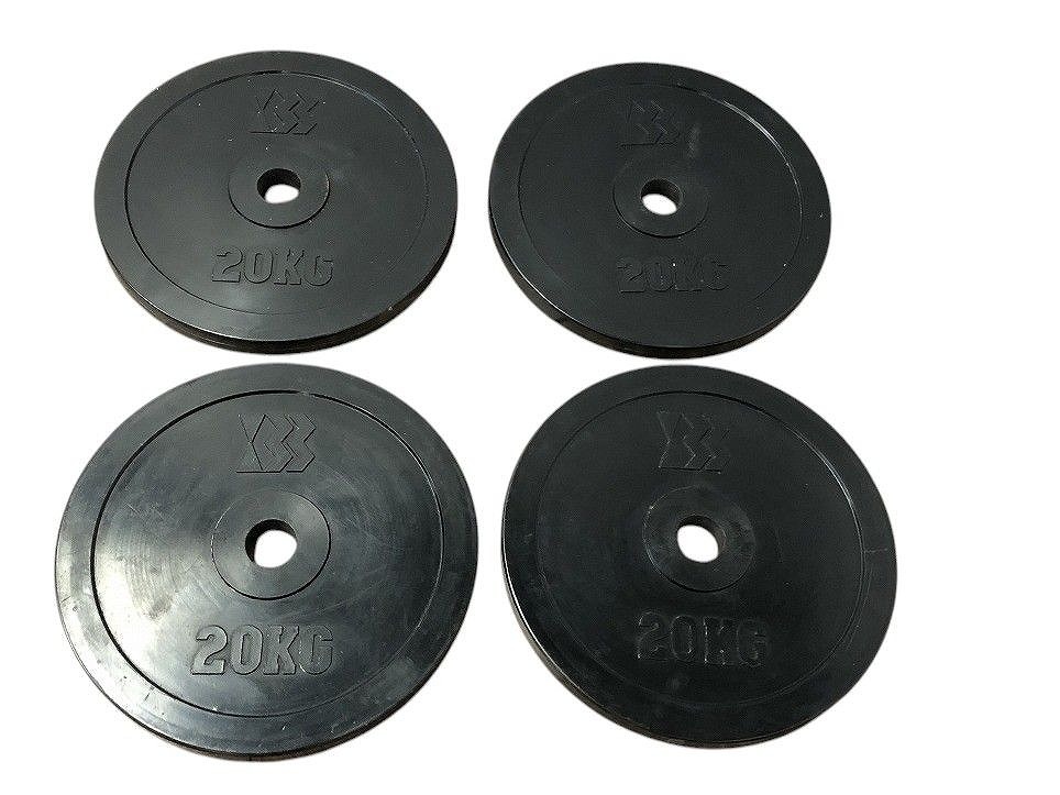 Yahoo!オークション - プレート 20kg 4枚 計80kg トレーニング ダンベ...