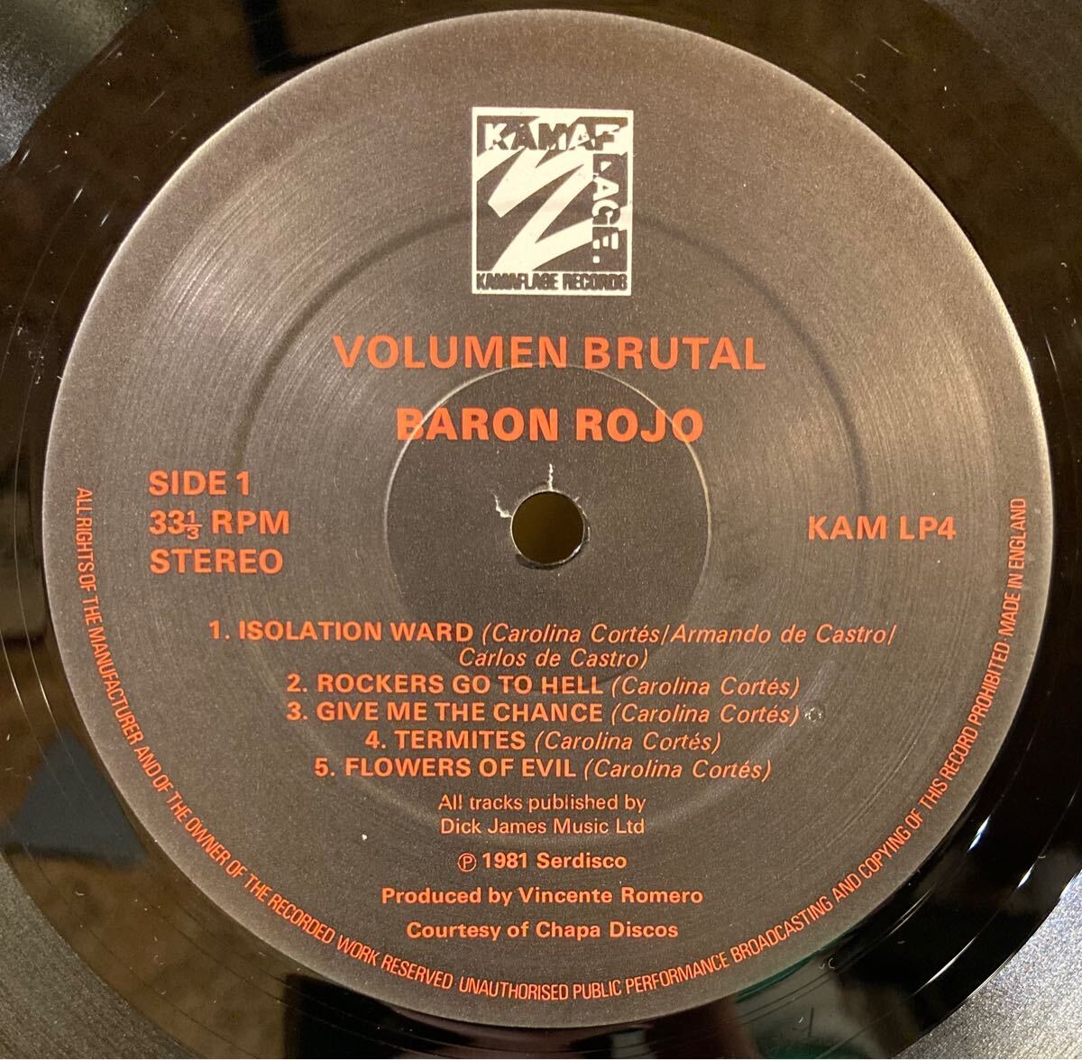 Yahoo!オークション - Baron Rojo / Volumen Brutal UKオリジナル レコ...