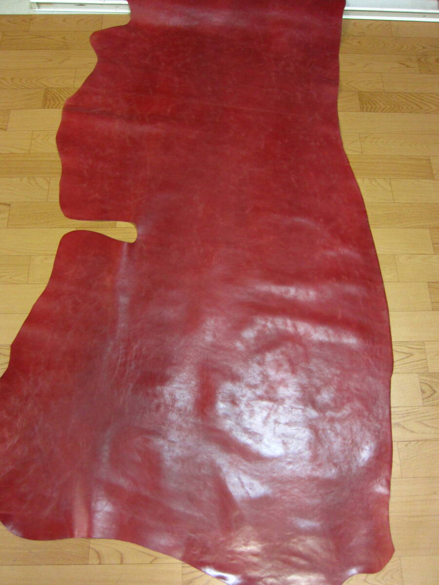 Yahoo!オークション - スムース クロム鞣し 牛革 181ds ダークレッド...