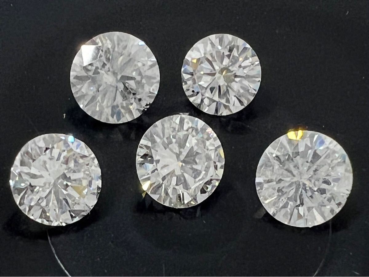 Yahoo!オークション - B1 5点 合計1.69ct 天然 ダイヤモンド ルース ダ...