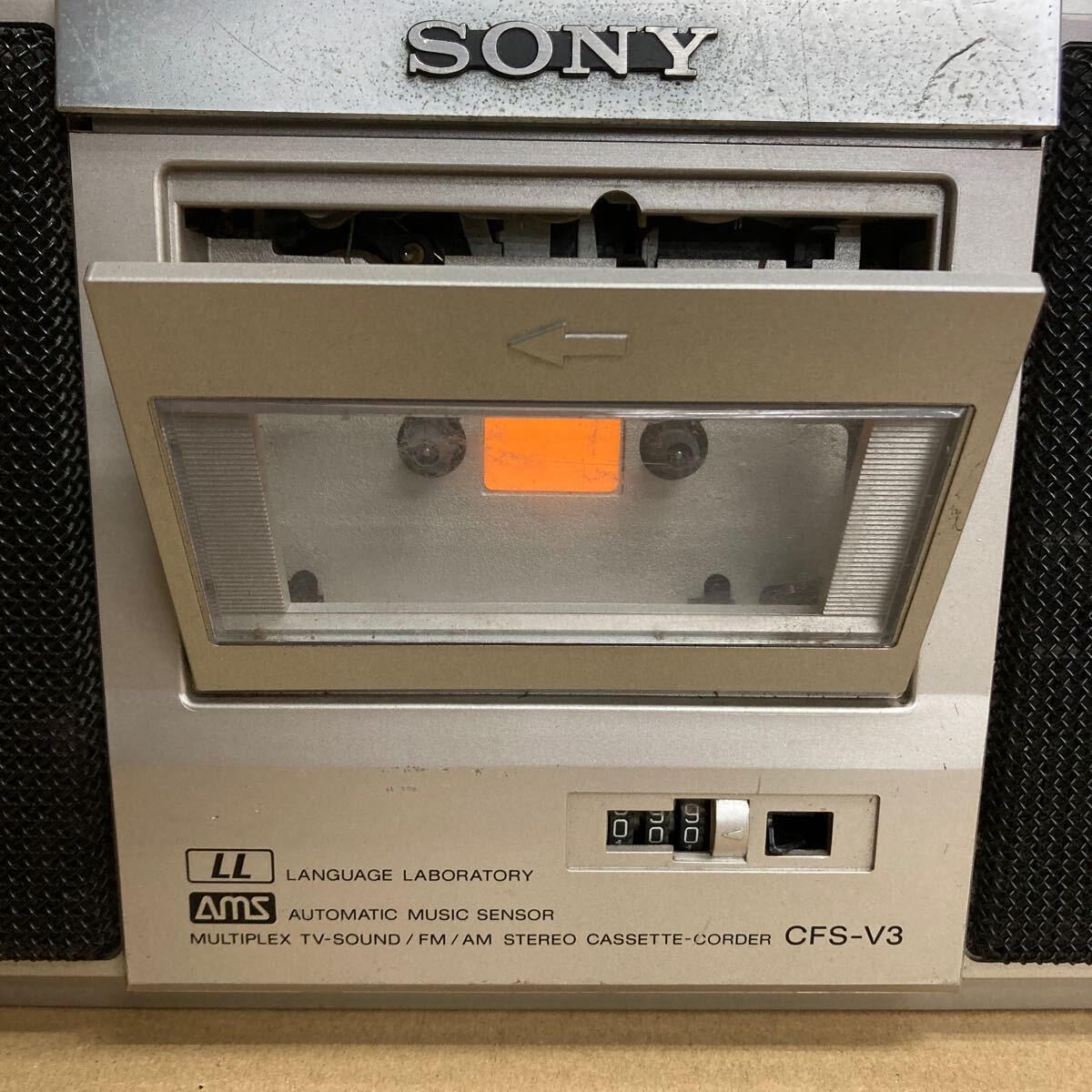 Yahoo!オークション - A030 SONY CFS-V3 ラジカセ FM/AM カセットレコ...