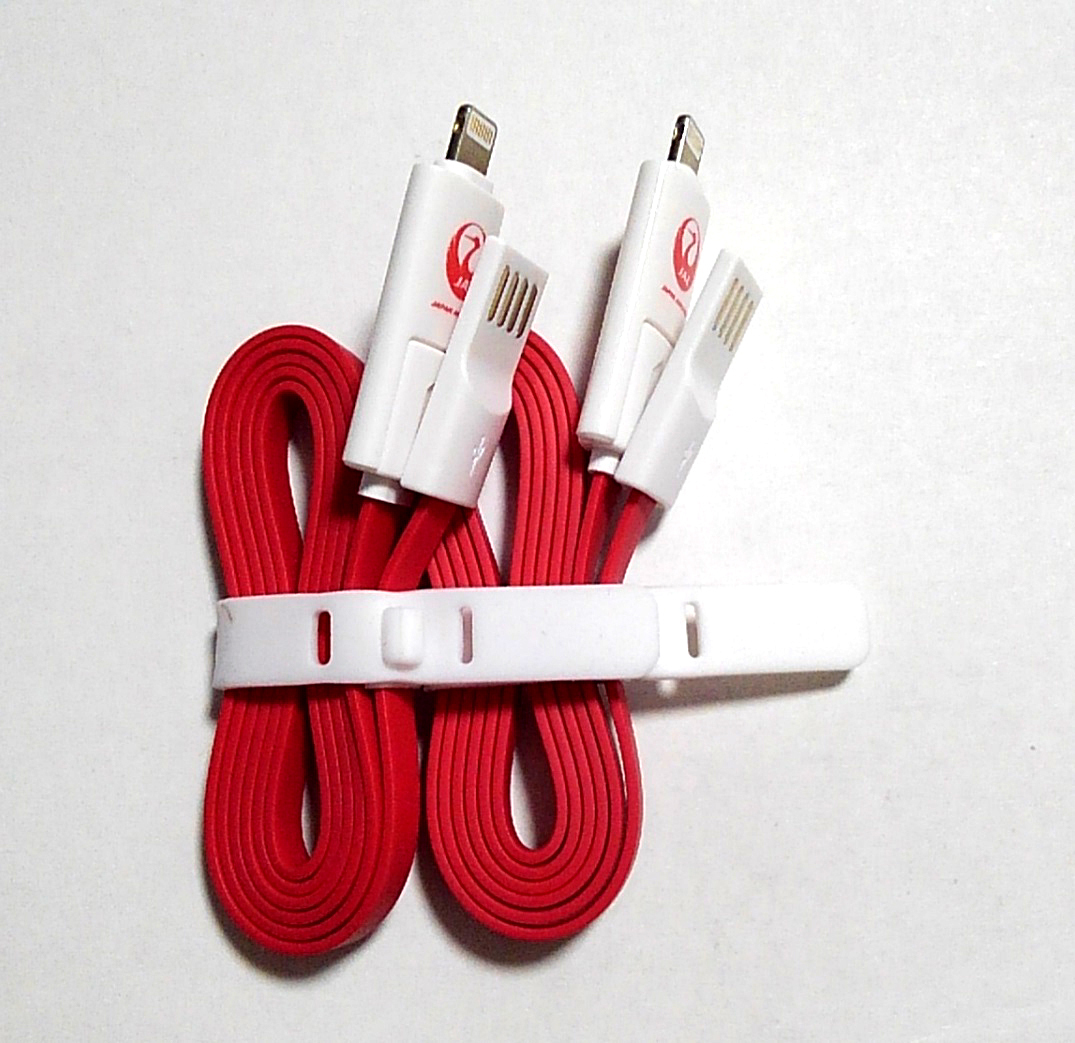 Yahoo!オークション - JAL USB 充電 ケーブル ライトニングケーブル 2...