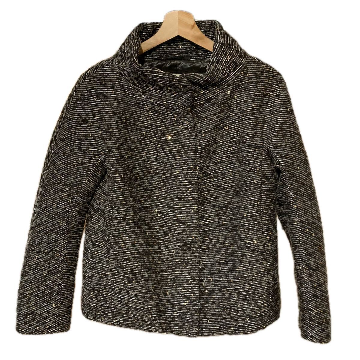 Yahoo!オークション - イタリア製 HERNO ヘルノ スパンコール 比翼ダウ...