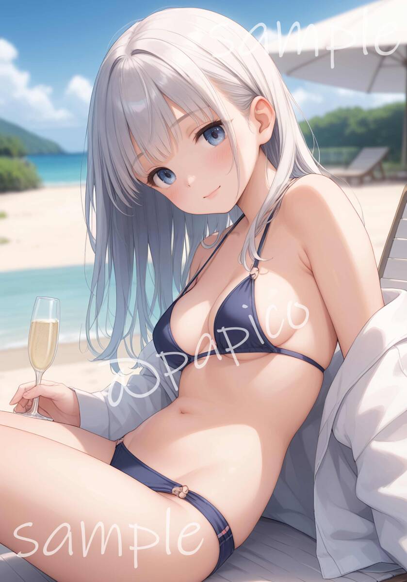 Yahoo!オークション - a44【一点物】 AI美少女 ポスター 水着 ビキニ ...