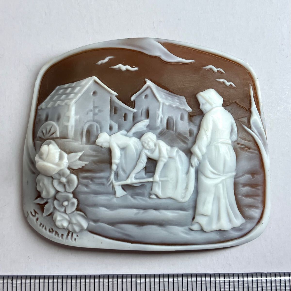 Yahoo!オークション - 1円〜 〔シェルカメオ82.58ct〕d 約53.40×44.39...