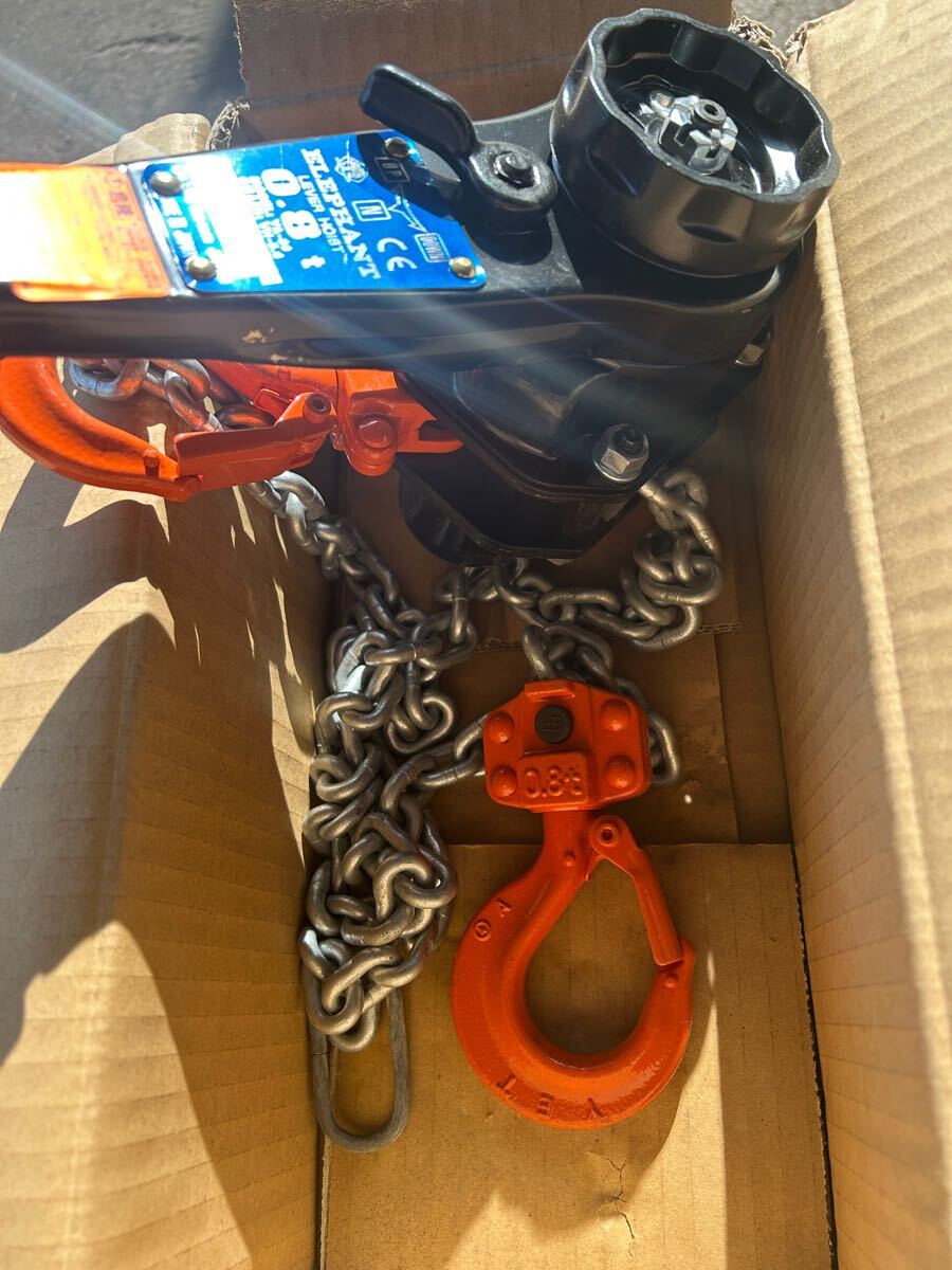 Yahoo!オークション - エレファント レバーホイスト YA-80 0.8t チェー...