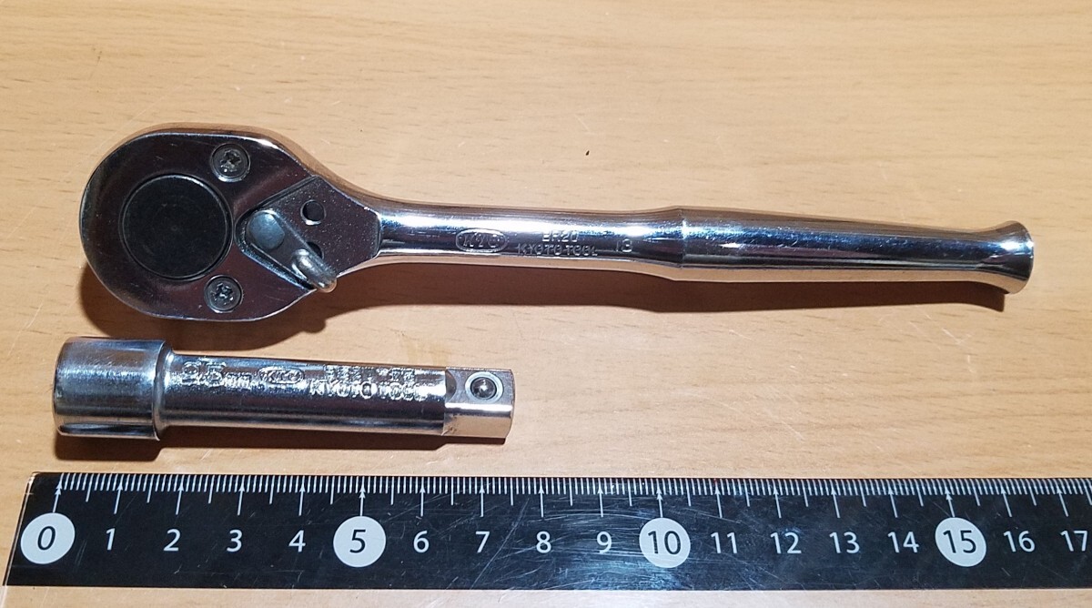 Yahoo!オークション - 169-1 KTC BR20 9.5Sq ラチェットハンドル BE20-...