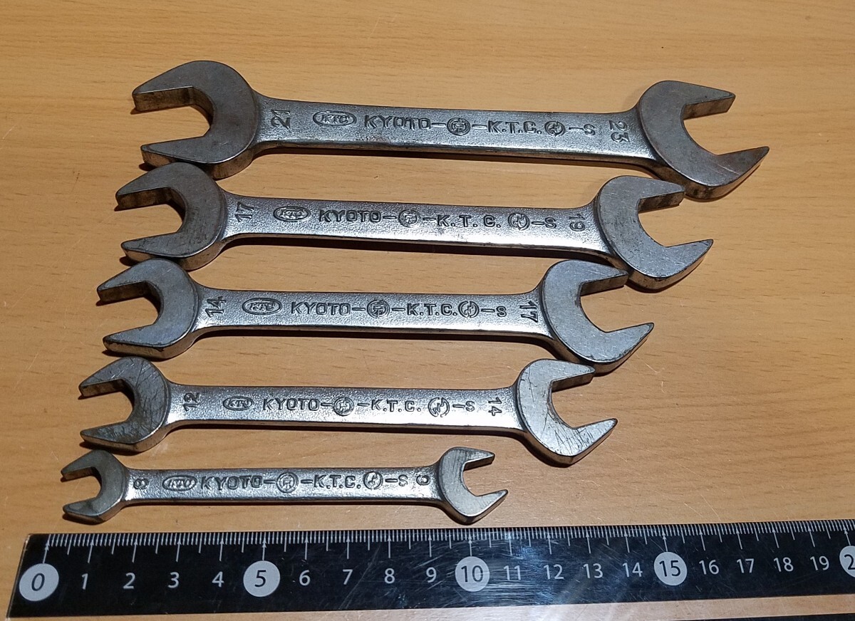 Yahoo!オークション - 171-5 KTC 二重丸京 スパナ 5本セット 8-9 12-14...