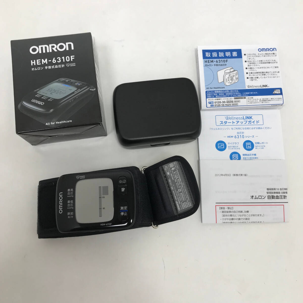 ‡0462 オムロン OMRON 電子血圧計 手首式 HEM-6310F 対象手首周り13.5－21.5㎝自動血圧計 収納ケース付 通電確認済 取説付 元箱付 :: Yahoo!Auction ...