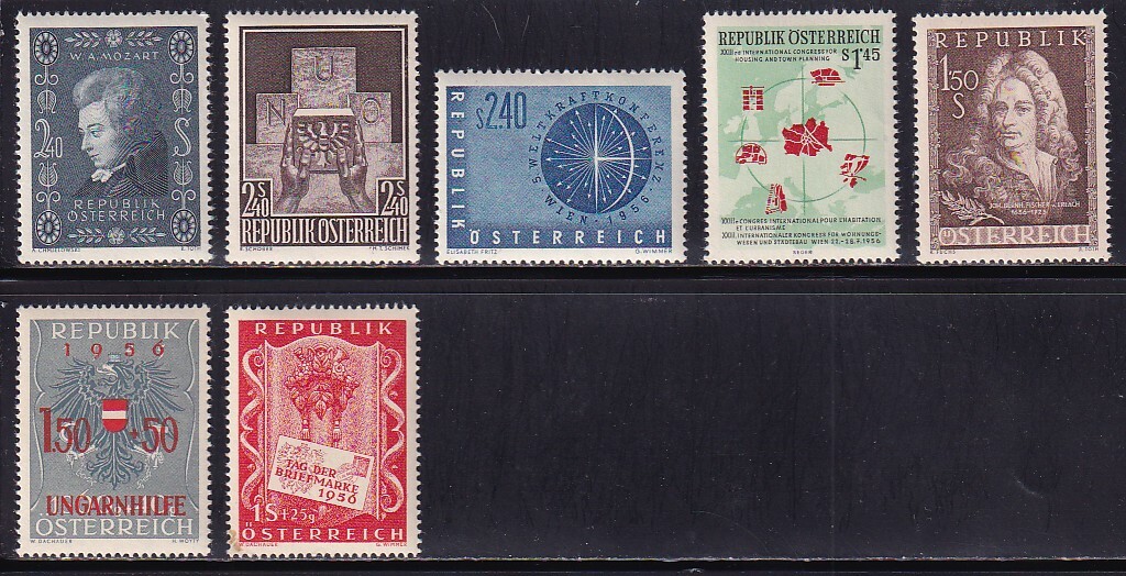 Yahoo!オークション - 28 オーストリア【未使用】＜「1956 SC#609-613 ...