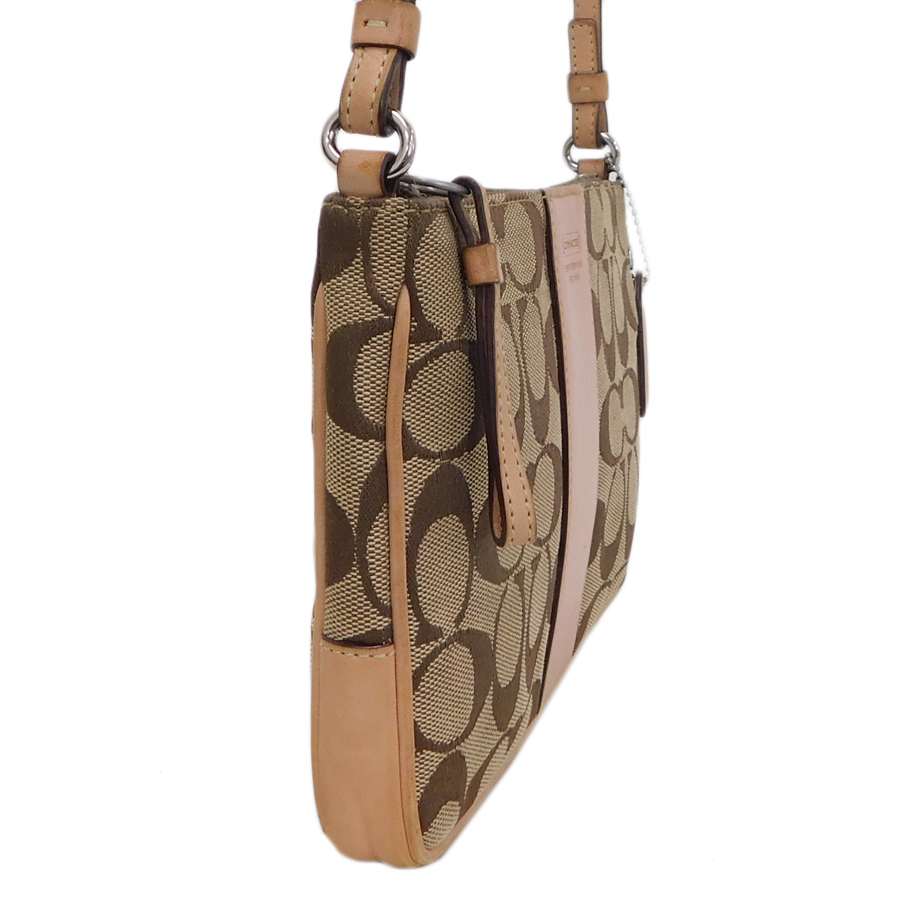 Yahoo!オークション - 1円 美品 コーチ ショルダーバッグ 6338 ブラウ...