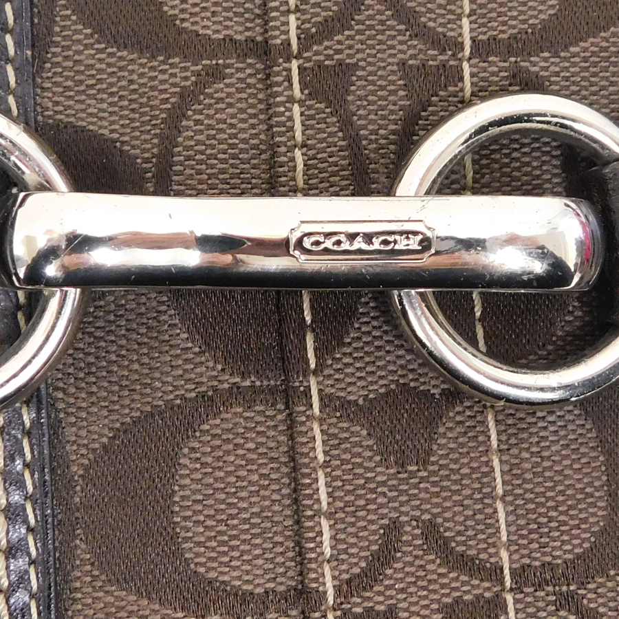 Yahoo!オークション - 1円 コーチ ハンドバッグ 10247 ブラウン系 キャ...