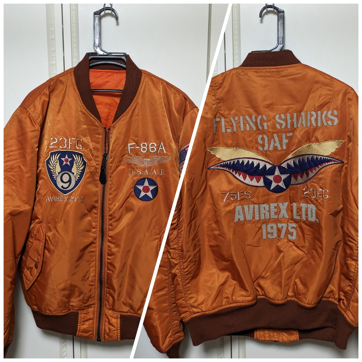 Yahoo!オークション - AVIREX/メンズ2XL.XXL.3L/MA-1フライトジャケッ...